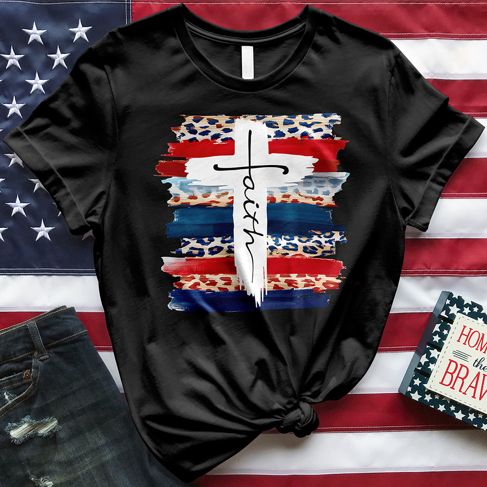 Patriotic Faith Cross Tee – Christian Divinity